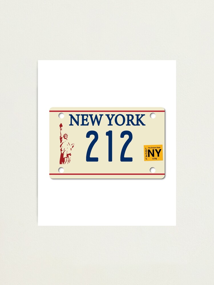 "Vintage 1986 New York Motorcycle License Plate 212 (Area Code 212 ...