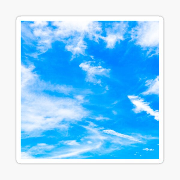 "Sunny Blue Sky with Clouds" Sticker for Sale by NaturalBlends | Redbubble