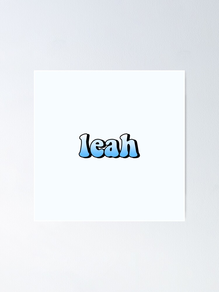 "aesthetic pastel blue gradient leah name" Poster by STAR10008 | Redbubble