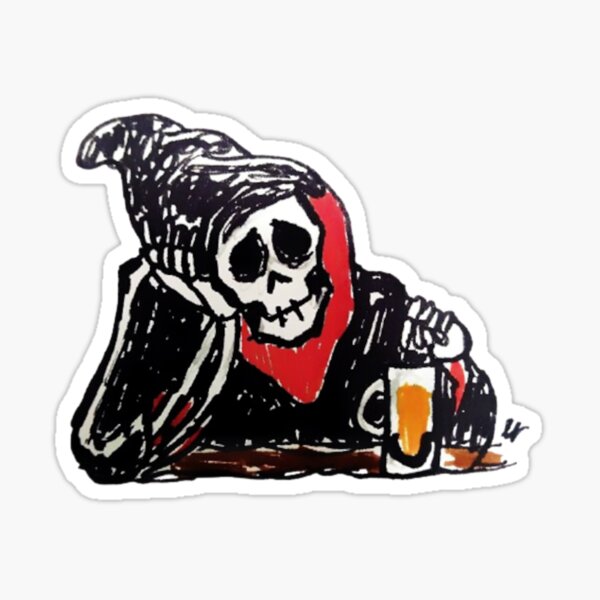 "Sad Skeleton" Sticker for Sale by R3tr0ART | Redbubble