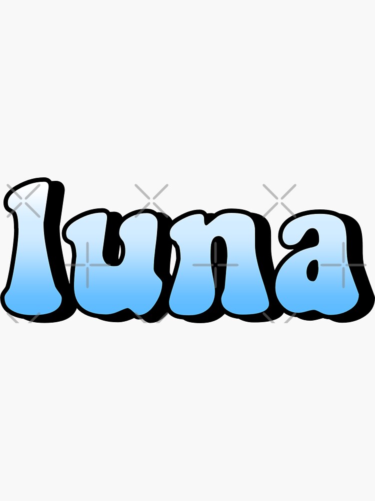 "aesthetic pastel blue gradient luna name" Sticker for Sale by ...