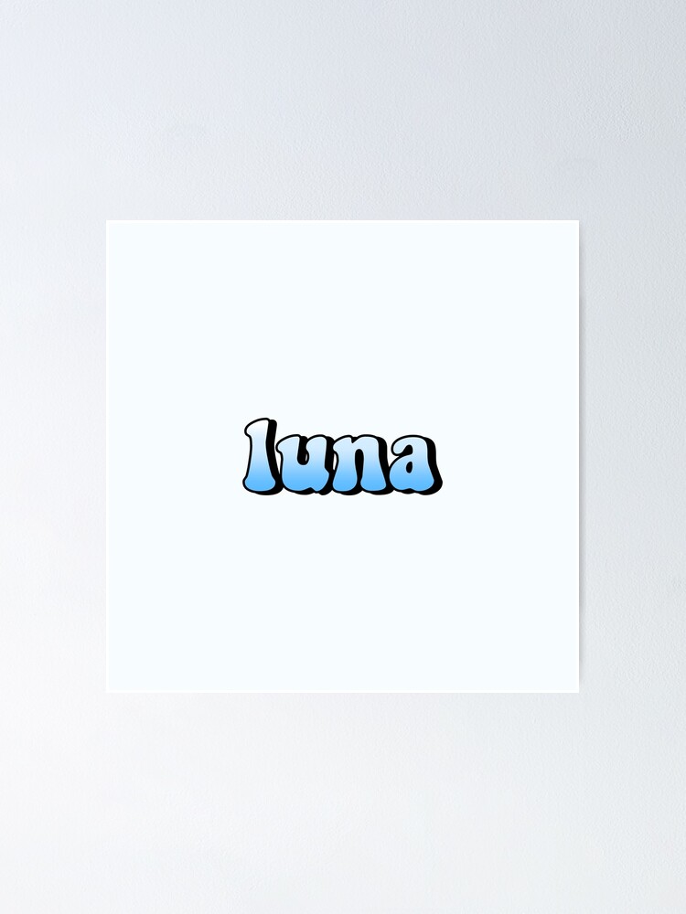 "aesthetic pastel blue gradient luna name" Poster for Sale by STAR10008 ...