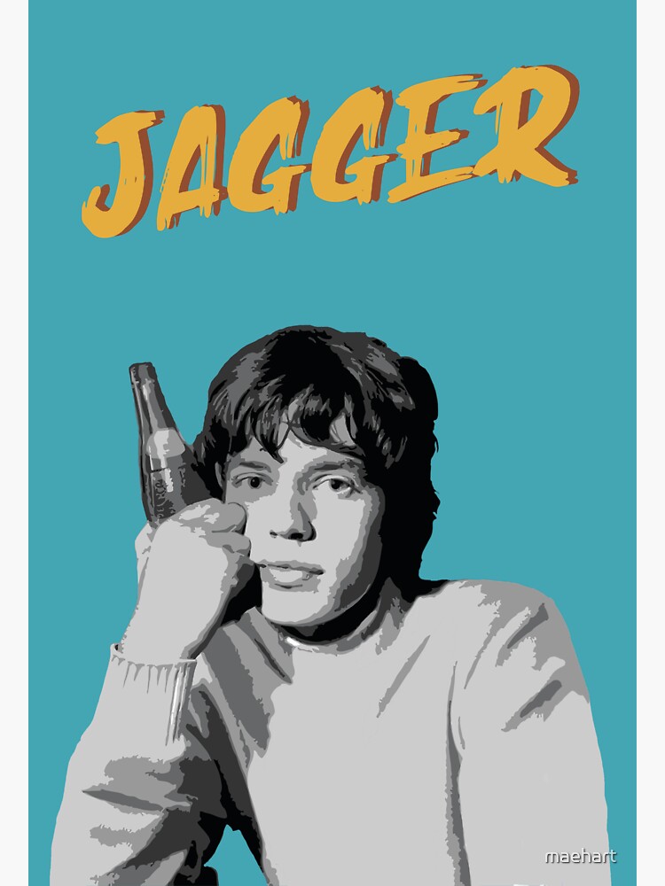 "MICK JAGGER" Sticker by maehart | Redbubble