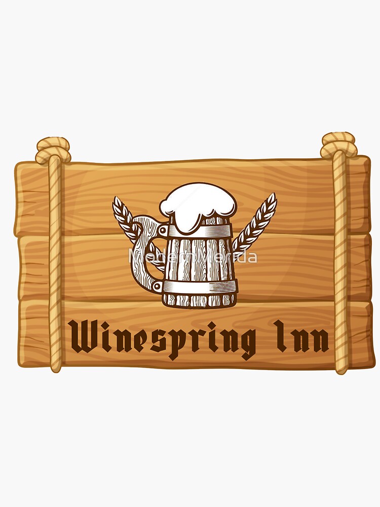 "Winespring inn" Sticker for Sale by ModernMerida | Redbubble