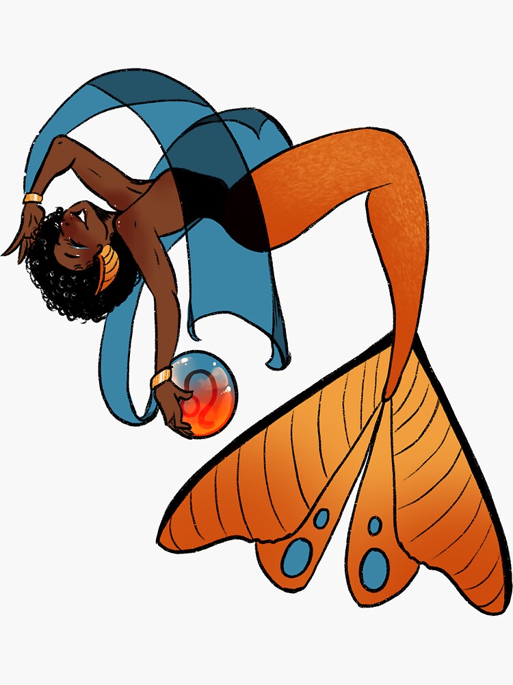 "Leo Zodiac Sign Mermaid " Sticker by Starr-lit-sky | Redbubble
