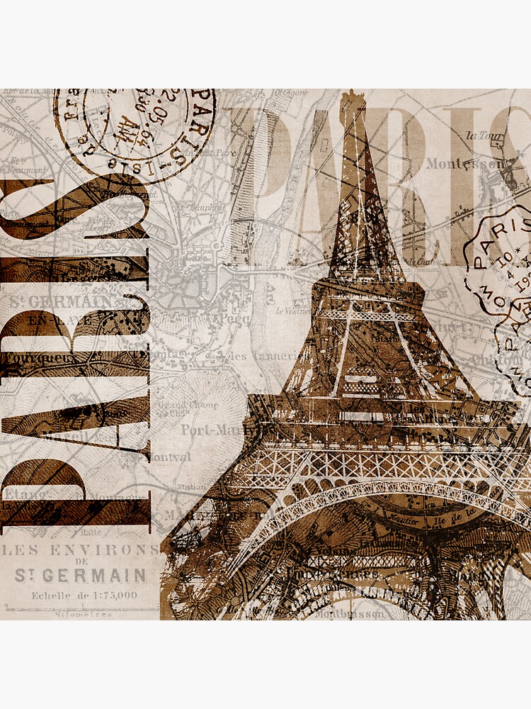 "Vintage Paris" Sticker for Sale by artsandsoul | Redbubble