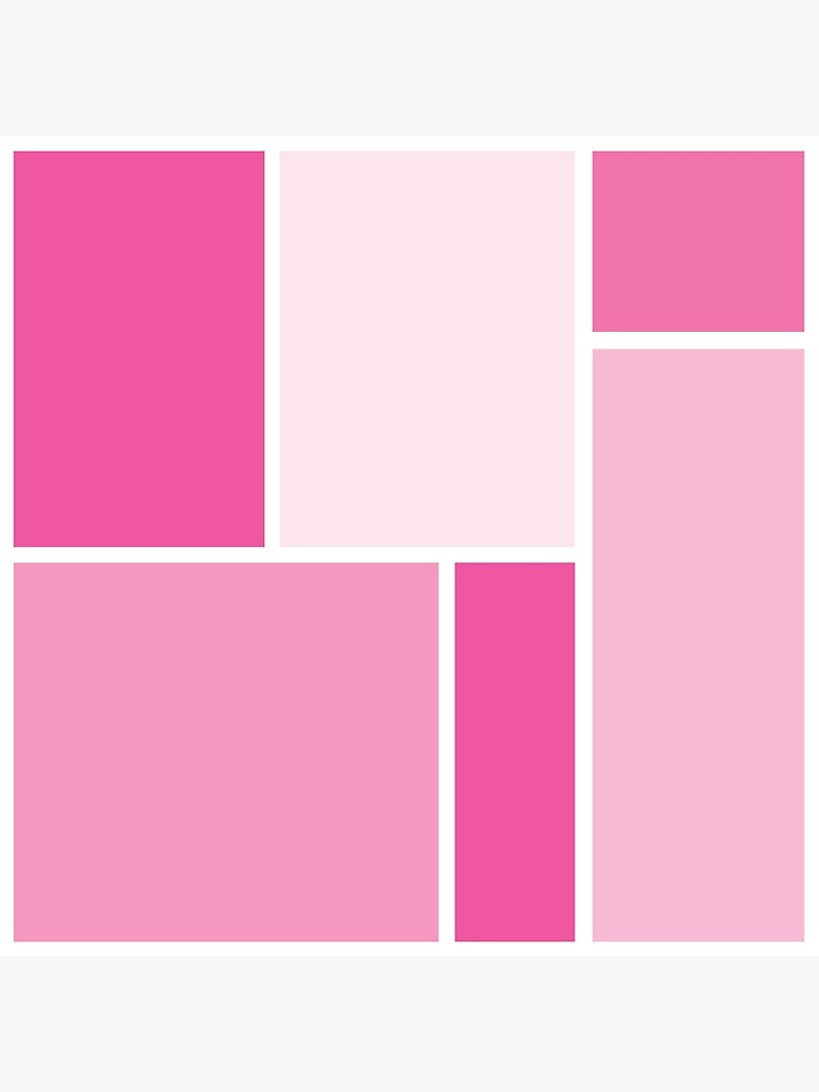 "Pink Color Blocks Geometric Shapes" Poster for Sale by NancyMerkle ...