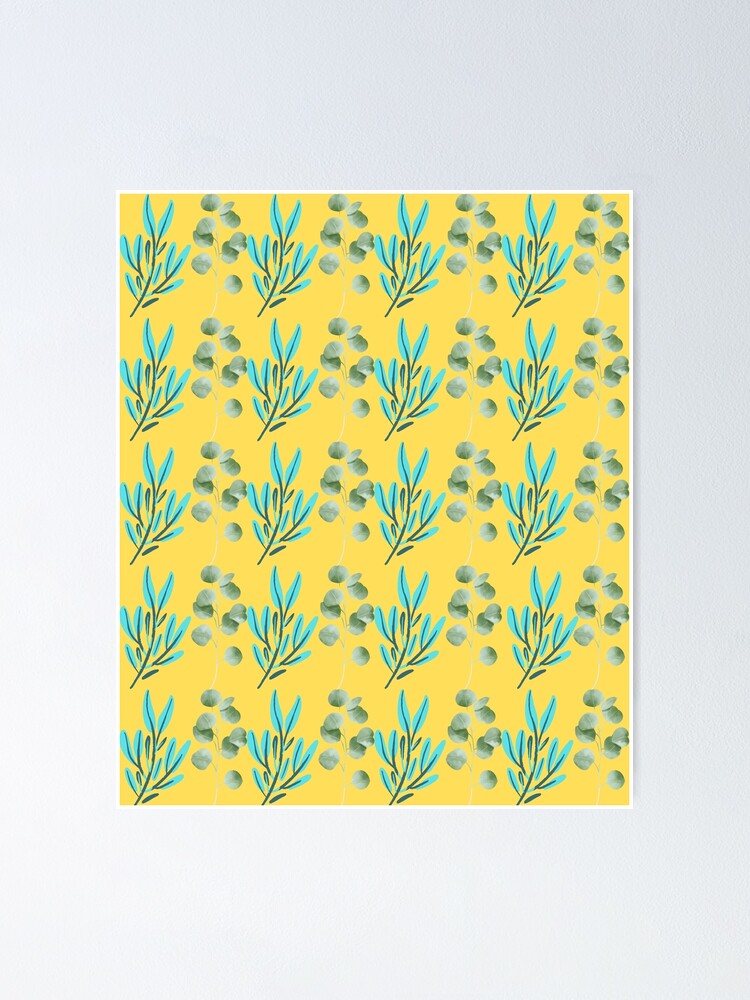 "Eucalyptus leaf and branch patten" Poster by priorityfirst | Redbubble