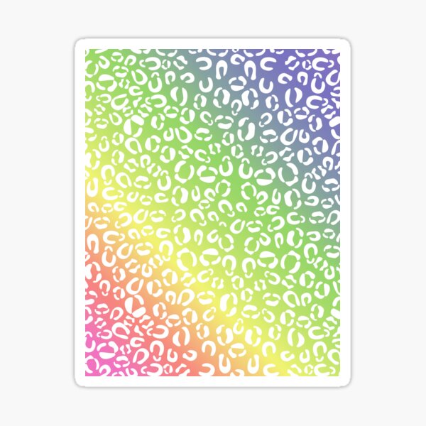 "Rainbow Leopard Print " Sticker for Sale by kaiiwa | Redbubble
