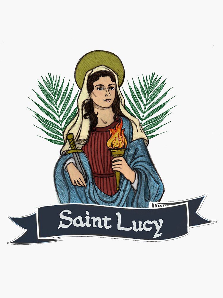 "Saint Lucy" Sticker by colleendoodle | Redbubble