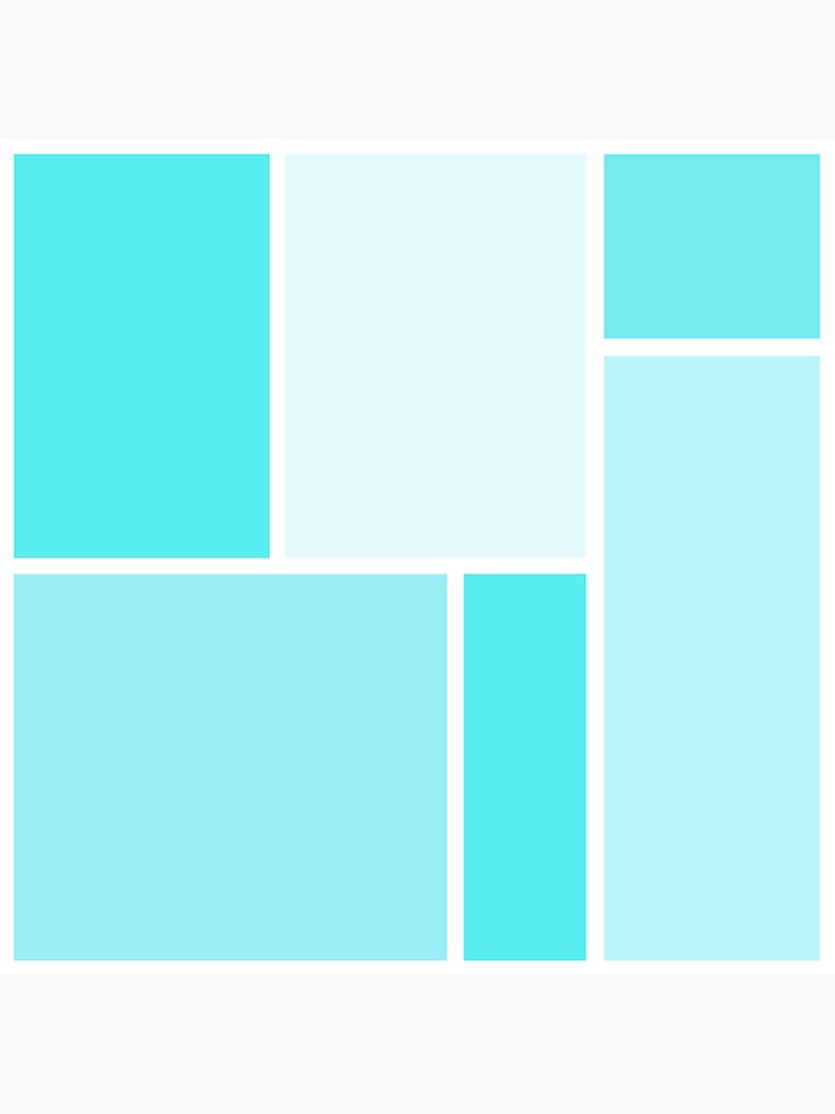 "Aqua Color Blocks Geometric Shapes" Sticker for Sale by NancyMerkle ...