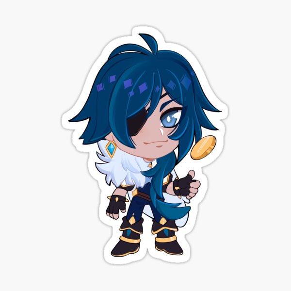 "Kaeya from Genshin Impact" Sticker by Rhoruu | Redbubble