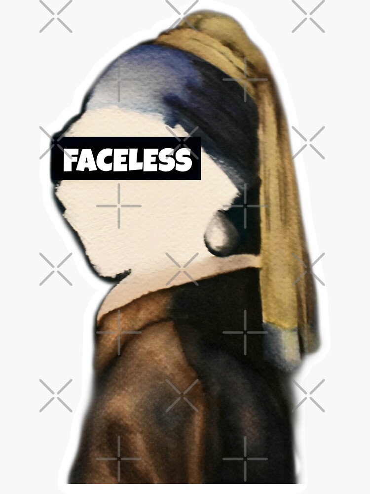 "Faceless" Sticker by csernaksara | Redbubble
