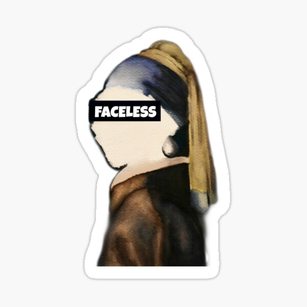 "Faceless" Sticker by csernaksara | Redbubble