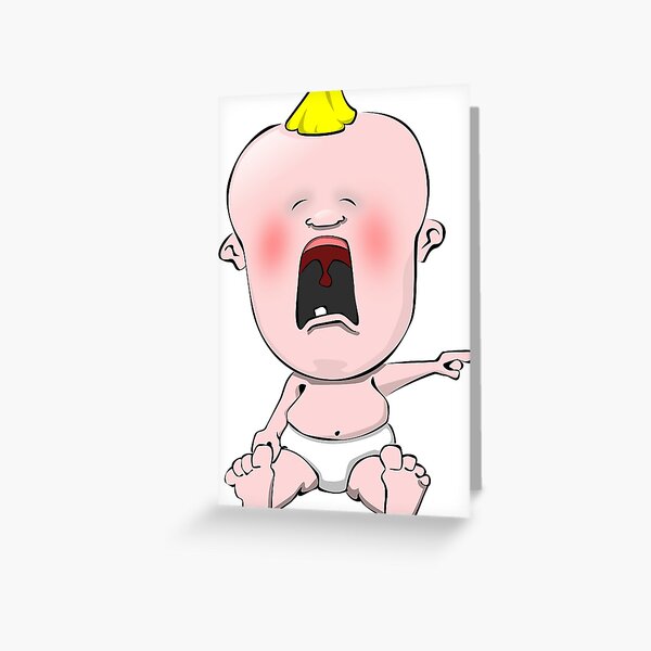 "Crying cartoon baby" Greeting Card by Winkham | Redbubble