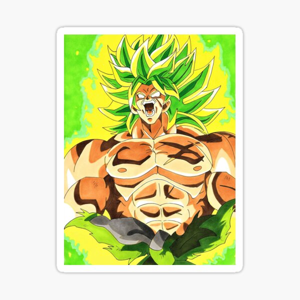 "Broly" Sticker for Sale by cannongirlco | Redbubble