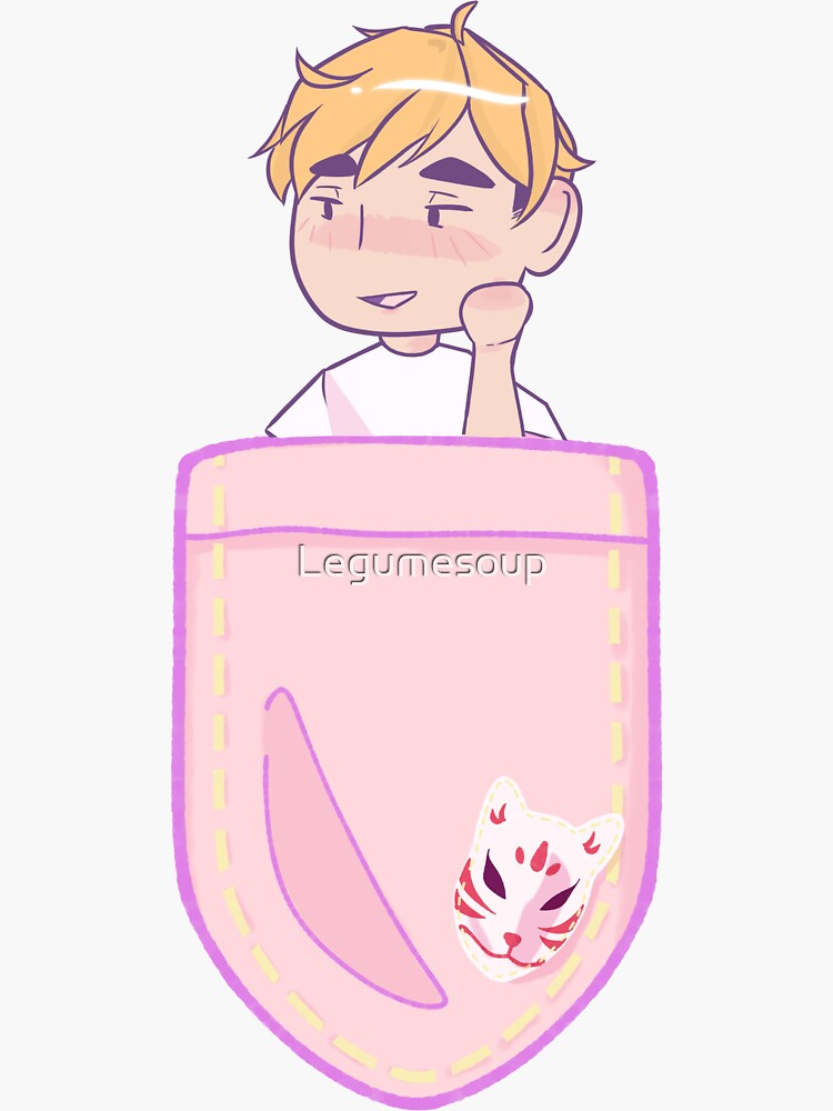 "Haikyuu Atsumu Pocket " Sticker for Sale by Legumesoup | Redbubble