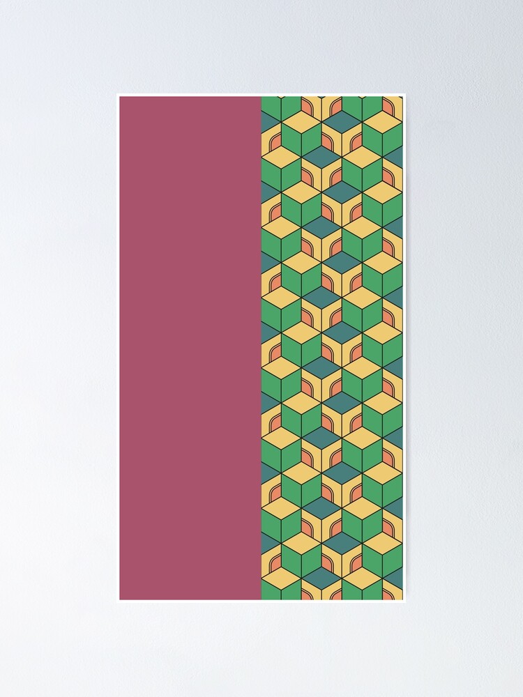 "Kimetsu no Yaiba Giyu Tomioka Pattern Clothing" Poster by Zanattaa ...