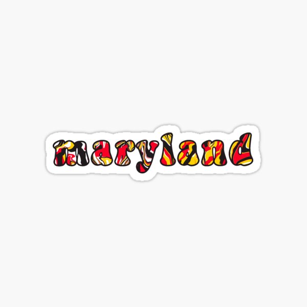 "UMD marble retro" Sticker for Sale by abbeygfrerer | Redbubble