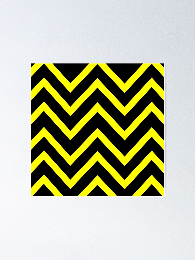 "Black and Yellow Chevron" Poster by KindsvaterArt | Redbubble