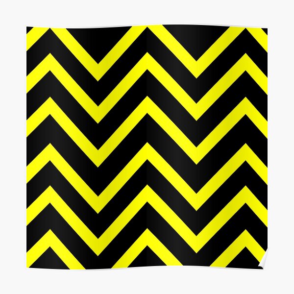 "Black and Yellow Chevron" Poster by KindsvaterArt | Redbubble