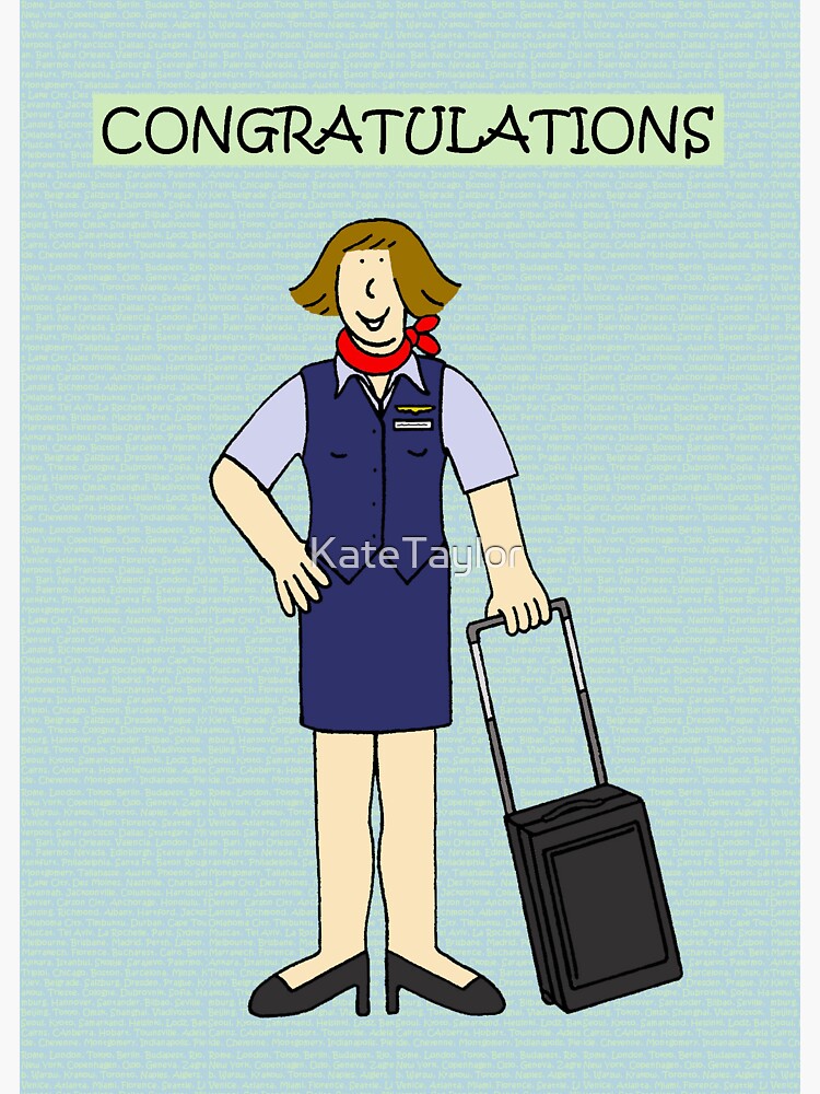 "Flight Attendant Congratulations" Sticker for Sale by KateTaylor ...