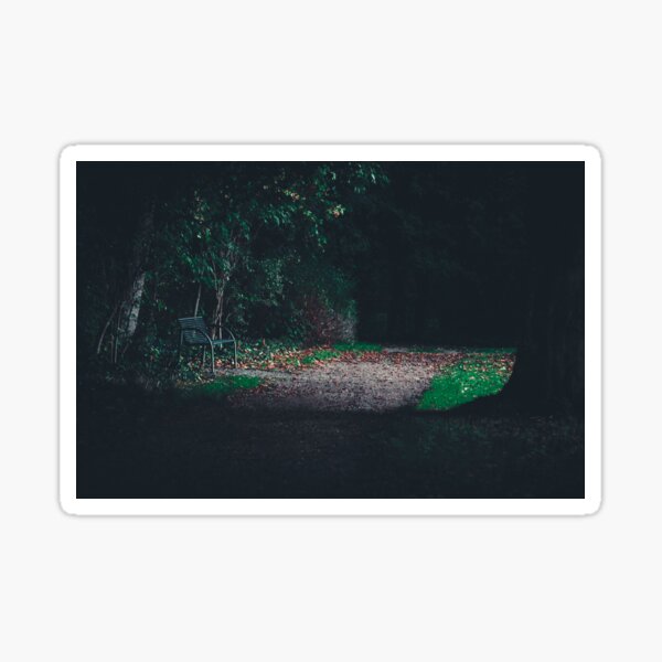 "Last bench light" Sticker by ingomenhard | Redbubble