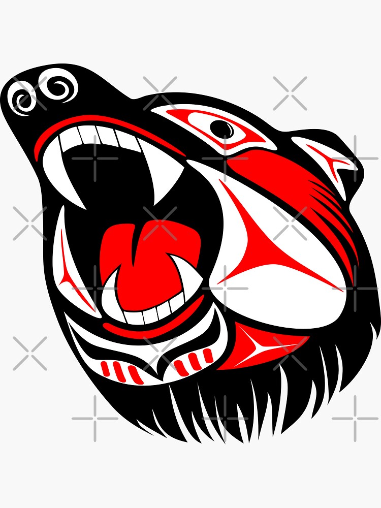 "Native Bear 03" Sticker by jwbentoniii | Redbubble
