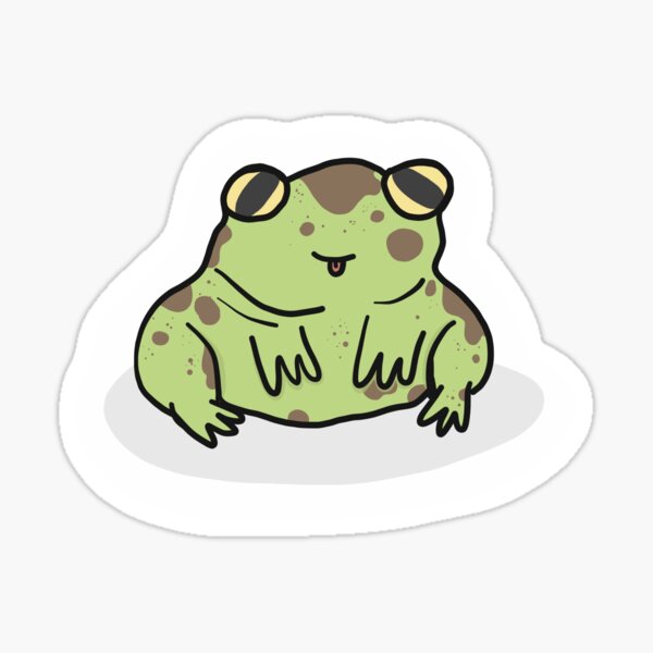 "Cute Fat Frog" Sticker by AshesOfArt | Redbubble