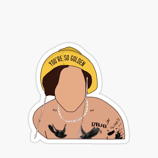"GOLDEN harry styles inspired" Sticker by emmamarlene | Redbubble