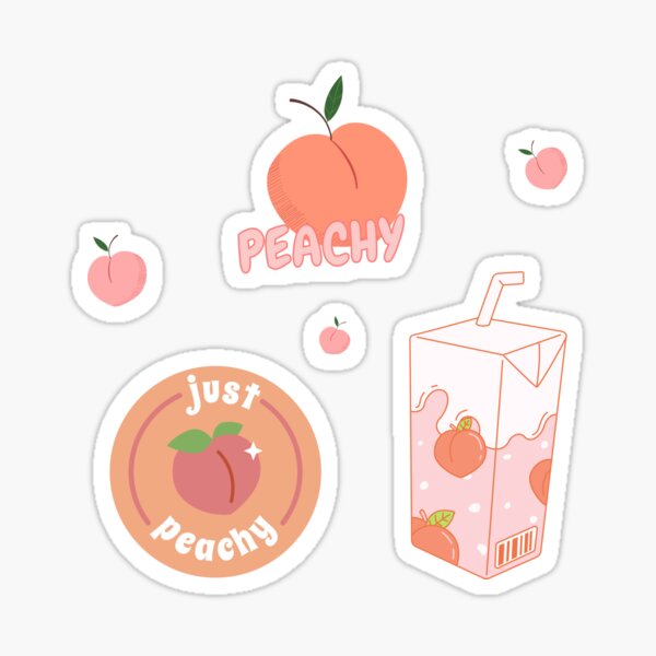 "Peach Themed Pack" Sticker by DesignStory | Redbubble