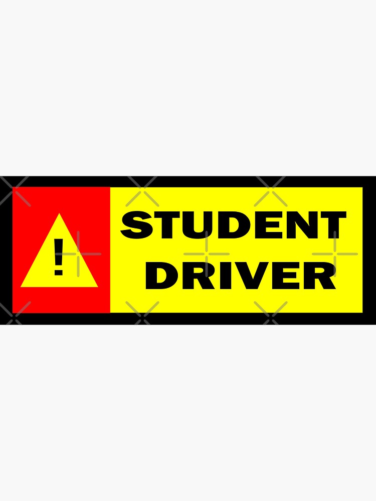 "Student Driver Sticker" Sticker for Sale by KADAdesign | Redbubble
