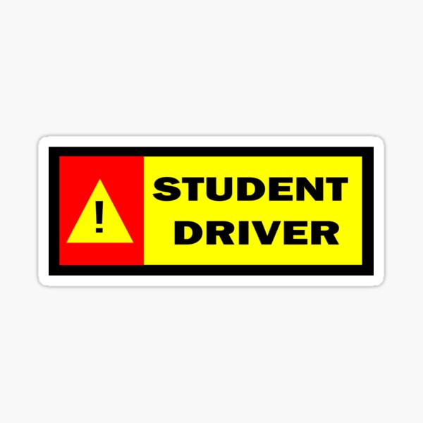 Student Driver Sign Stickers | Redbubble