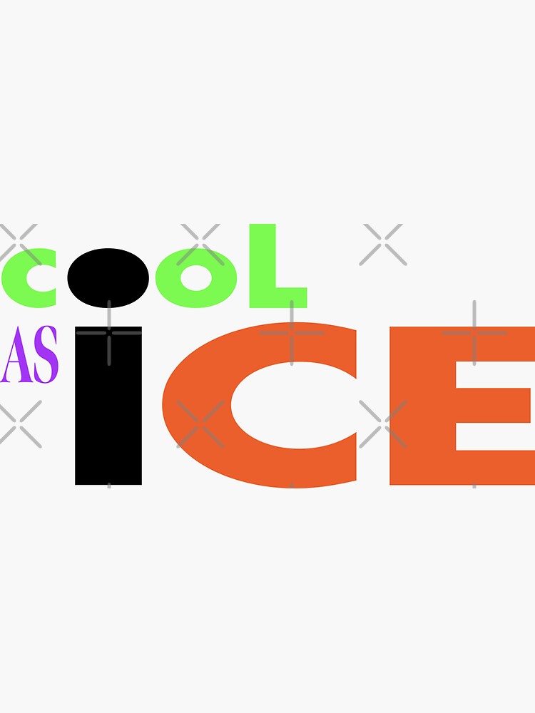 "Cool As Ice | Vanilla Ice Movie" Sticker for Sale by 90s-Mall | Redbubble