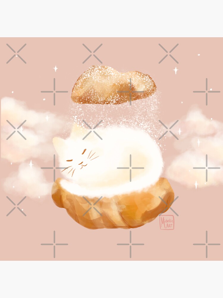 "Cream Puff Cat" Sticker by MichellieArt | Redbubble