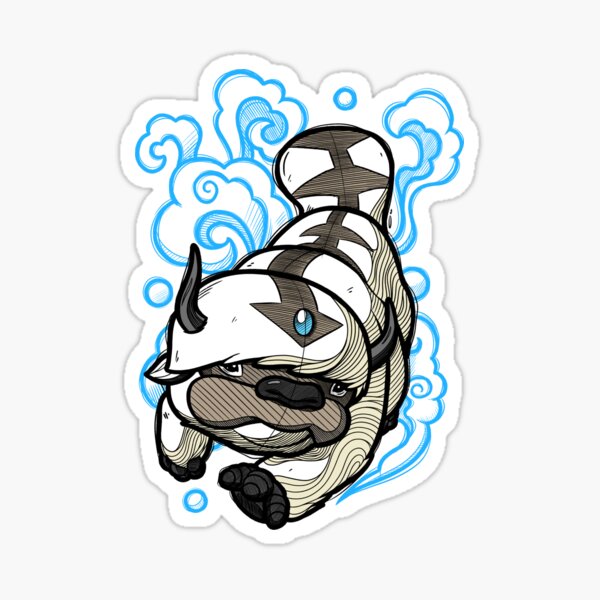 "Appa Colored" Sticker for Sale by psydrian | Redbubble