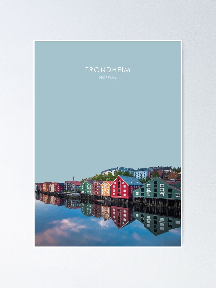 "Trondheim, Norway Travel Artwork" Poster for Sale by Alo Design ...
