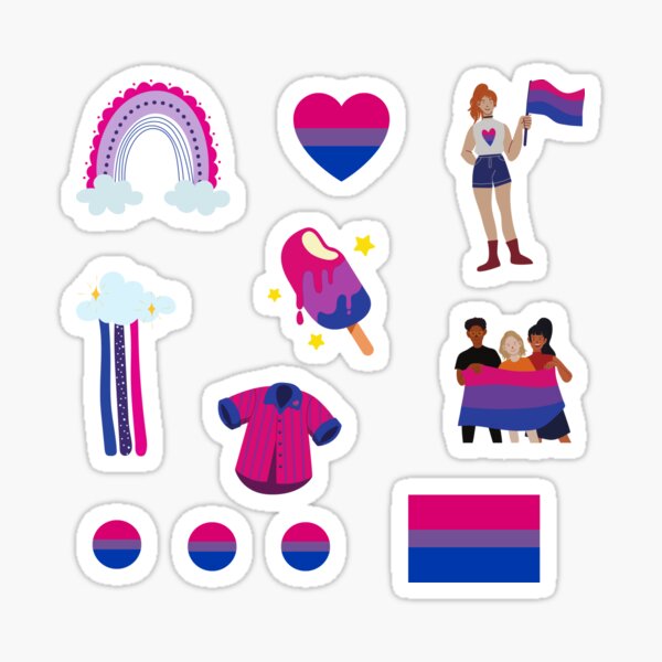 "Bisexual Pride Sticker Pack" Sticker for Sale by emotionpotion | Redbubble