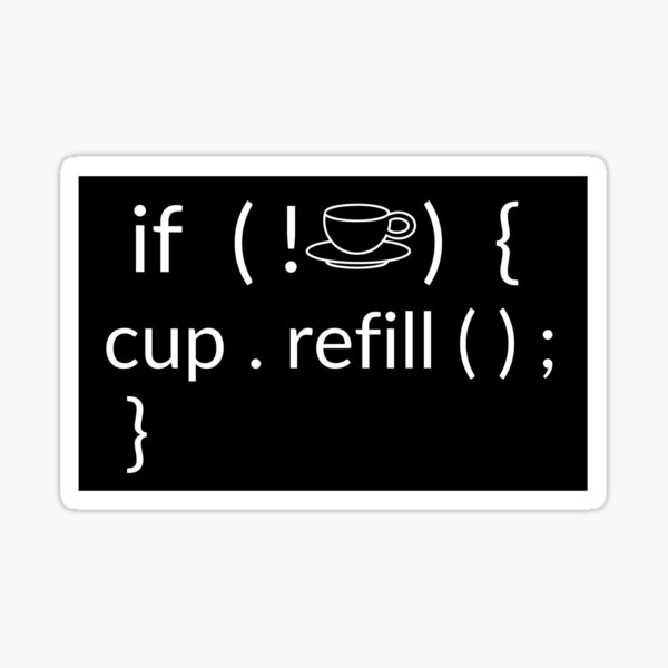 "Programmers Love For Coffee " Sticker for Sale by dacdibac | Redbubble