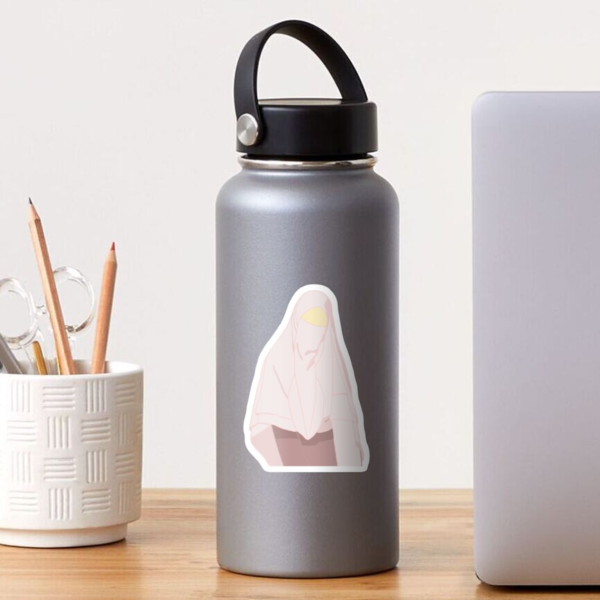 "Niqabi girl in pink hijab" Sticker for Sale by iluvkawaii000 | Redbubble