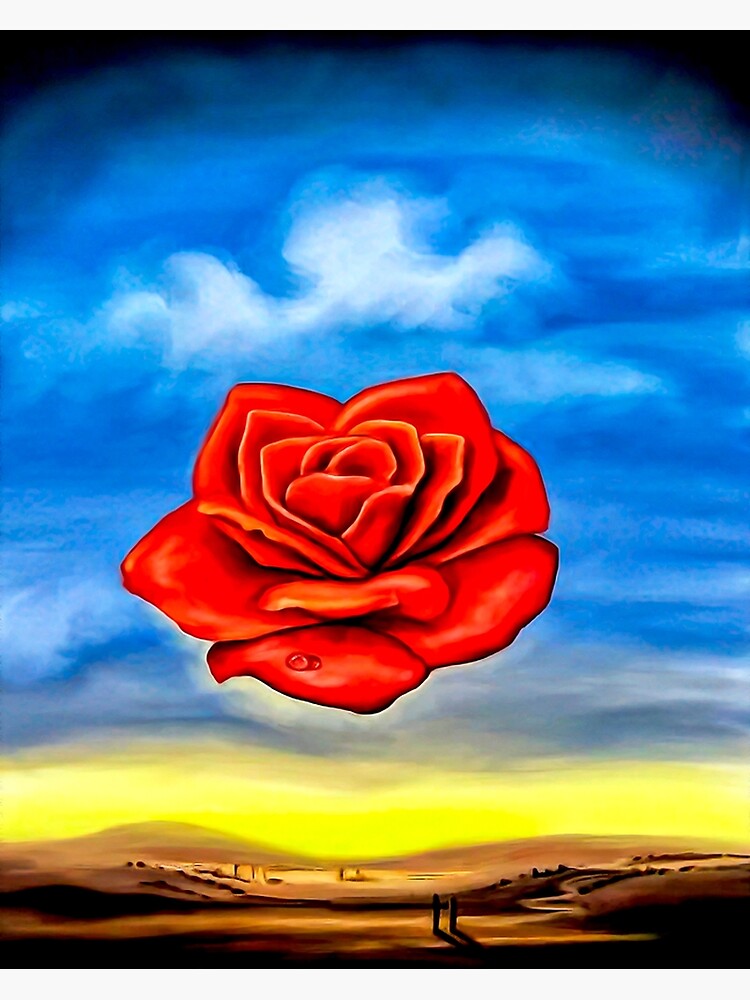 "The Meditative Rose-Salvador Dali" Art Print by magicmagnet | Redbubble