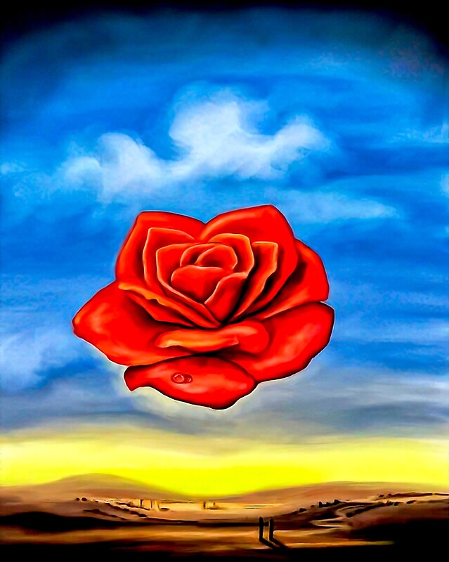 "The Meditative Rose-Salvador Dali" by magicmagnet | Redbubble