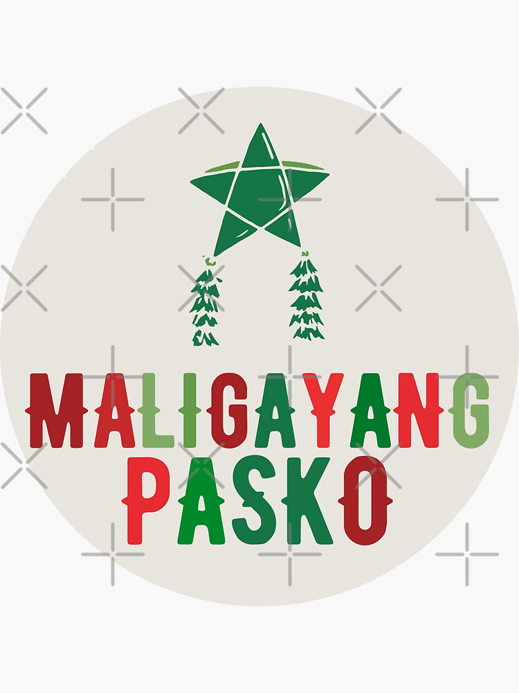 "Maligayang Pasko, Filipino Christmas" Sticker for Sale by ...