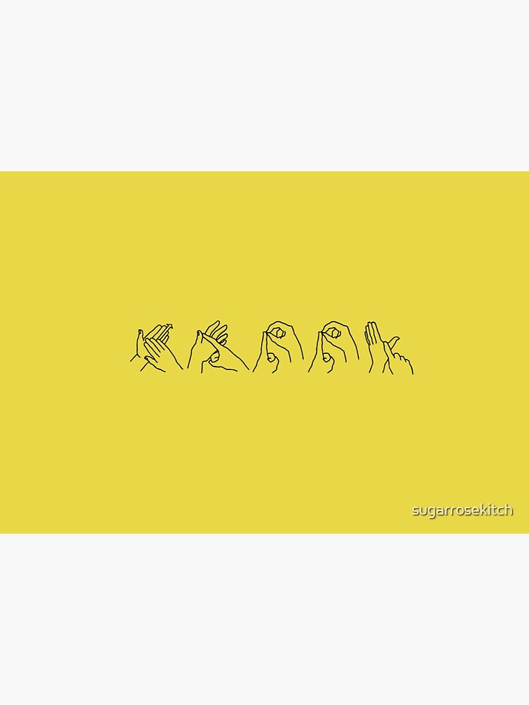 "Happy in BSL, British Sign Language" Mask by sugarrosekitch | Redbubble