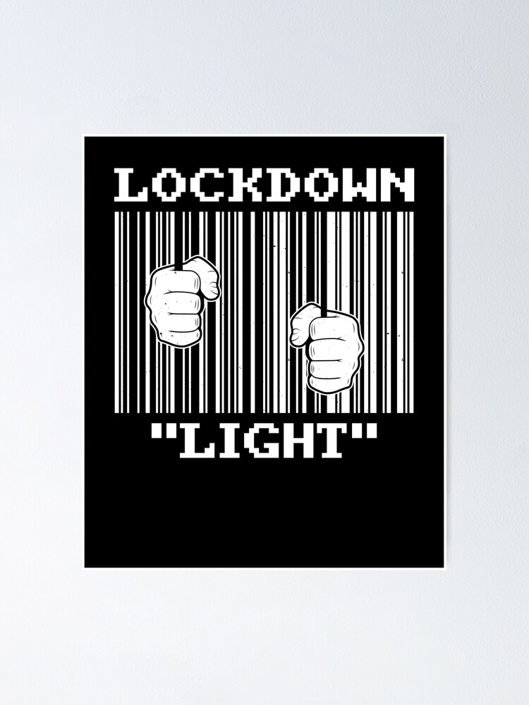 "Lockdown Light Freedom Barcode Prison Alone" Poster by ChrisVaporwave ...