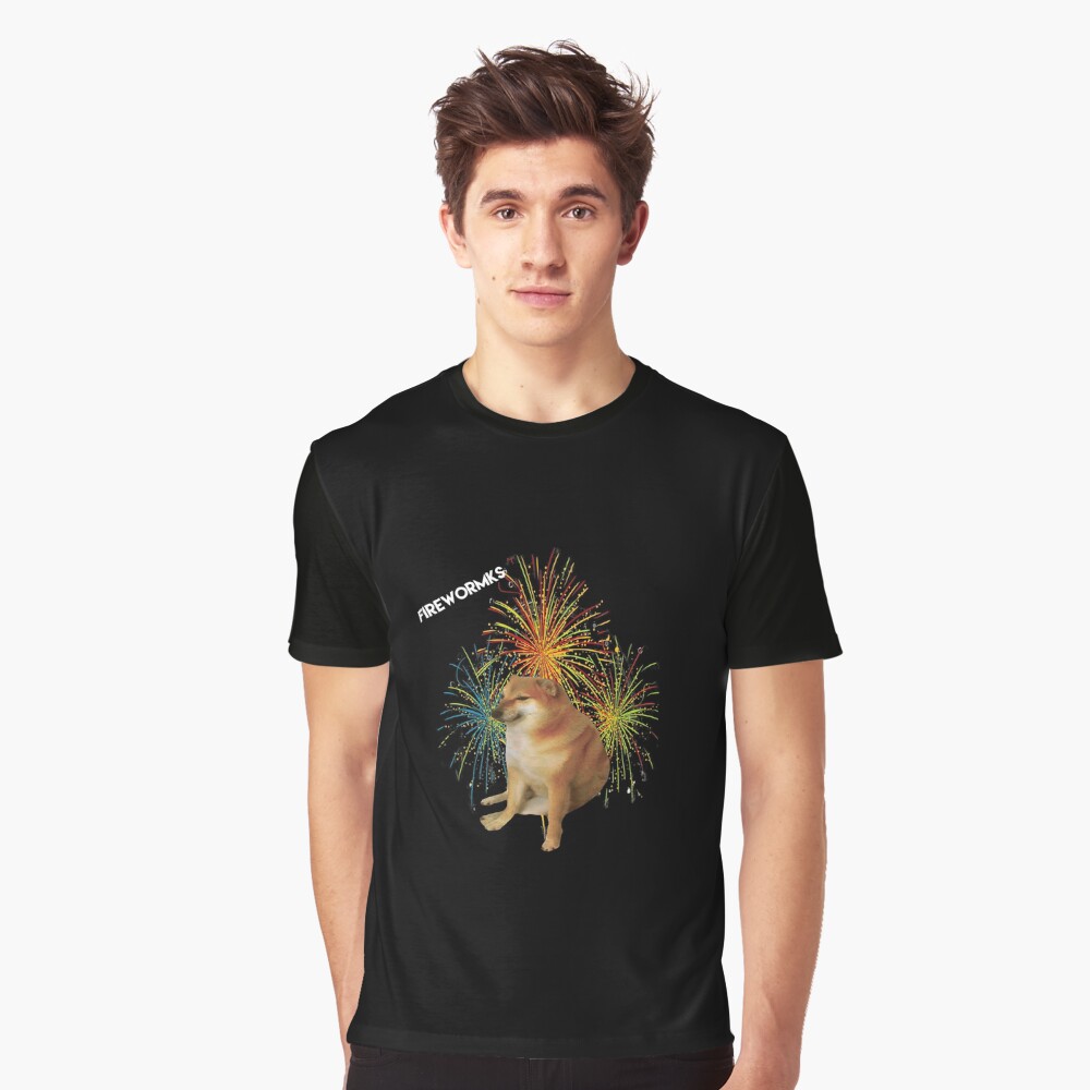 "Firework Cheems " Sticker for Sale by SciathDe | Redbubble