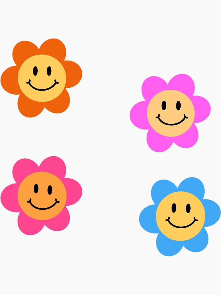 "Groovy flower sticker pack " Sticker for Sale by HeyxLover | Redbubble