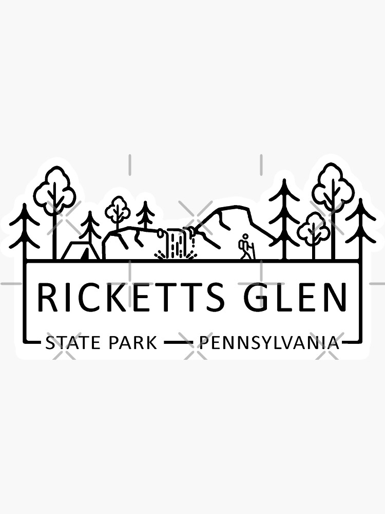 "Ricketts Glen State Park Stick Drawing" Sticker for Sale by VanyaKar ...
