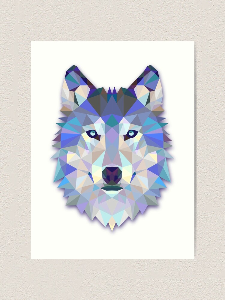 "Triangle wolf" Art Print for Sale by Hndra | Redbubble
