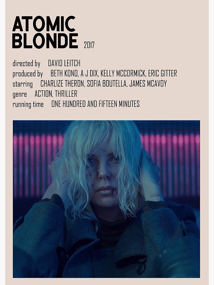 "Atomic Blonde Minimalist Poster" Art Print for Sale by eqicurus ...